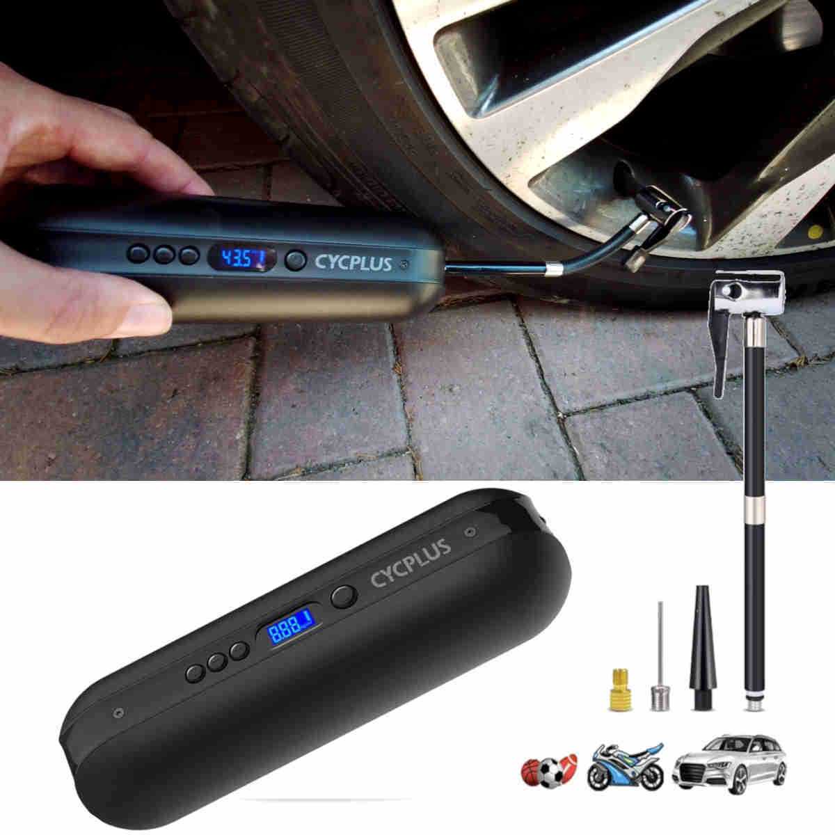 CycPlus Pump Review - Powerful Battery Powered Tyre Inflator